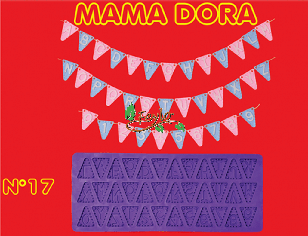 Moldes De Caucho Banderines M. Dora Nº17 | Mama Dora